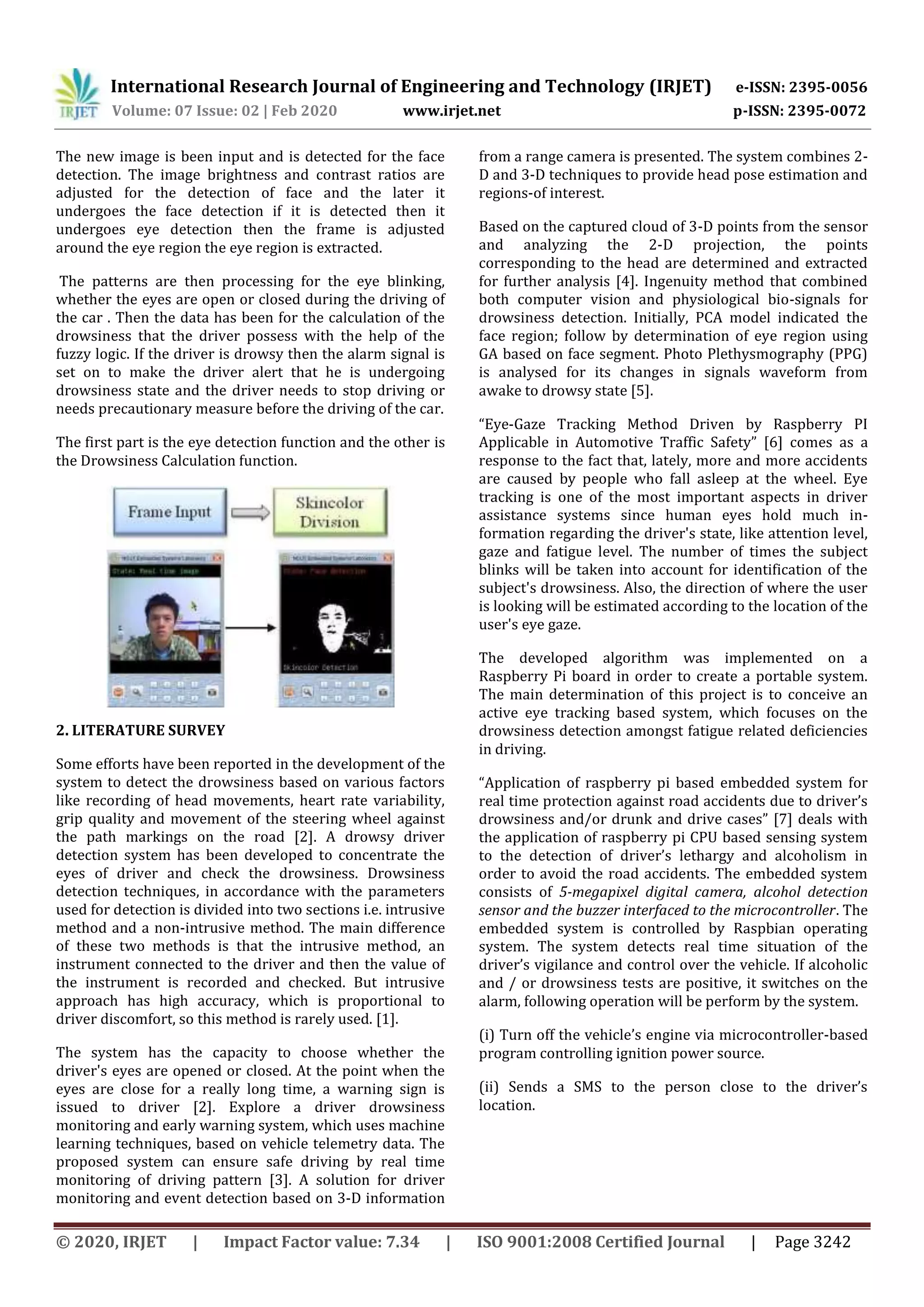 Irjet Drowsiness Detection System Using Ml And Ip Pdf