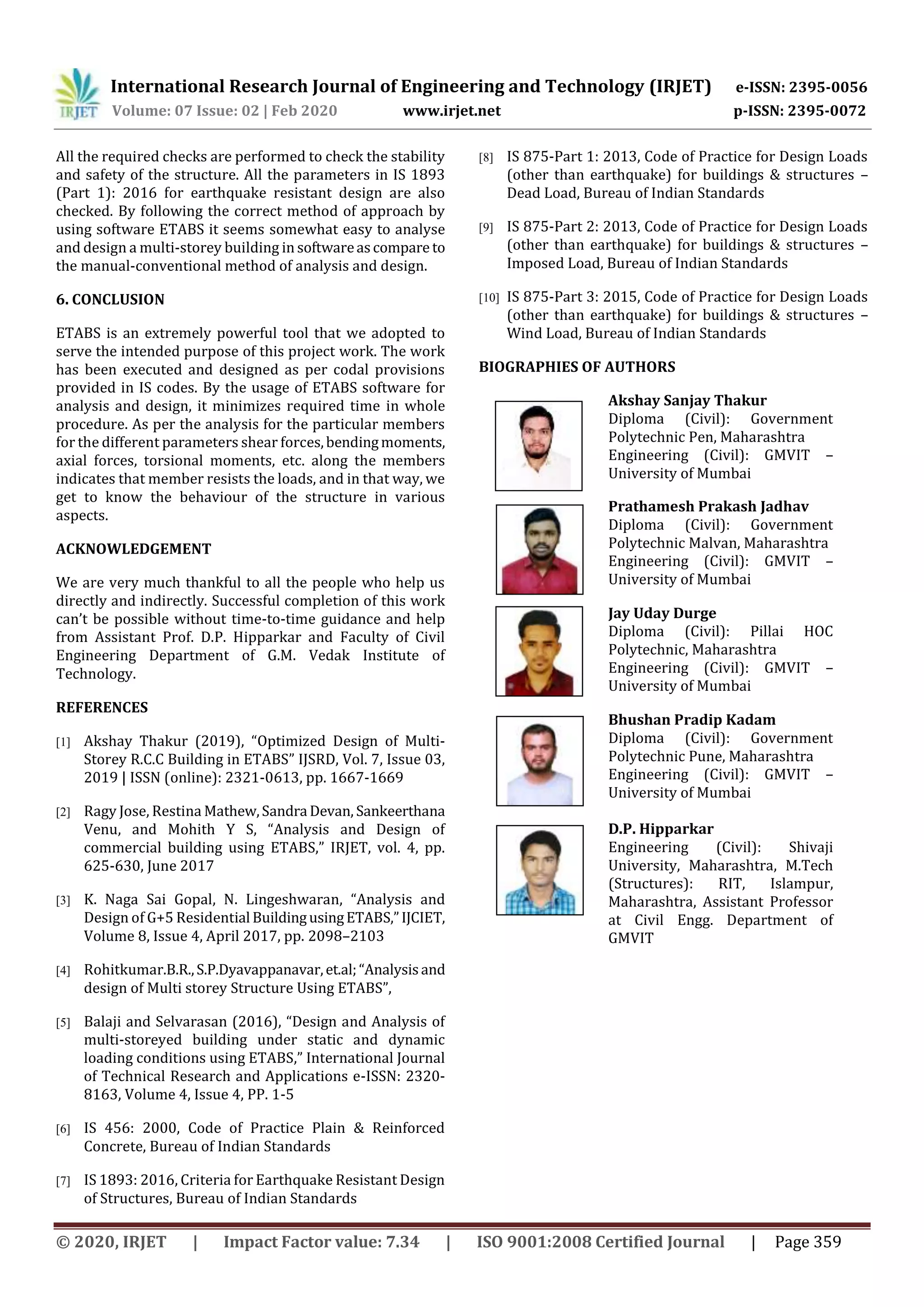 IRJET- Analysis and Design of G+3 Storey and G+25 Storey RC Frame ...