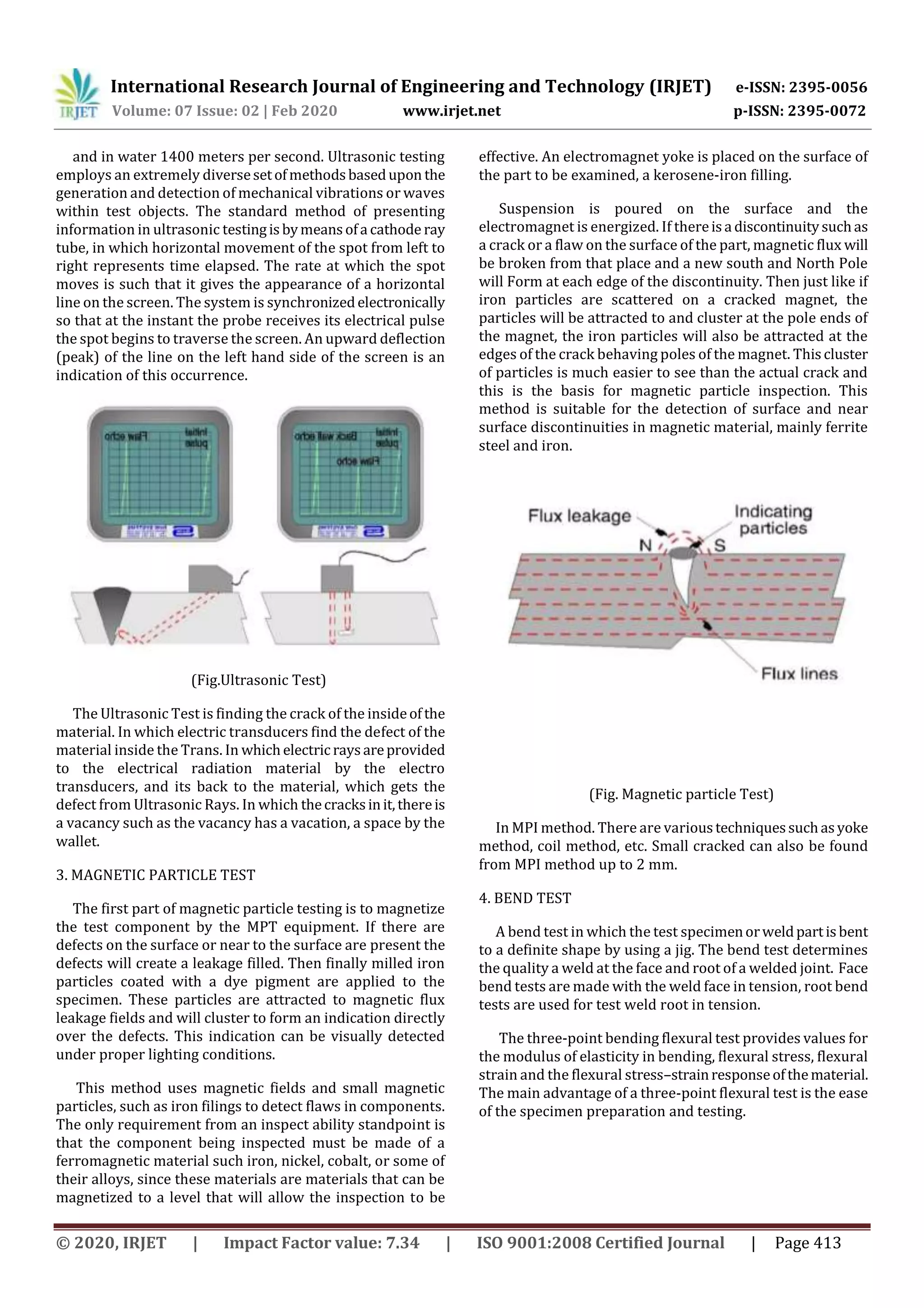 IRJET- Detection of Weld Metal Defects using DT and NDT -A Review | PDF