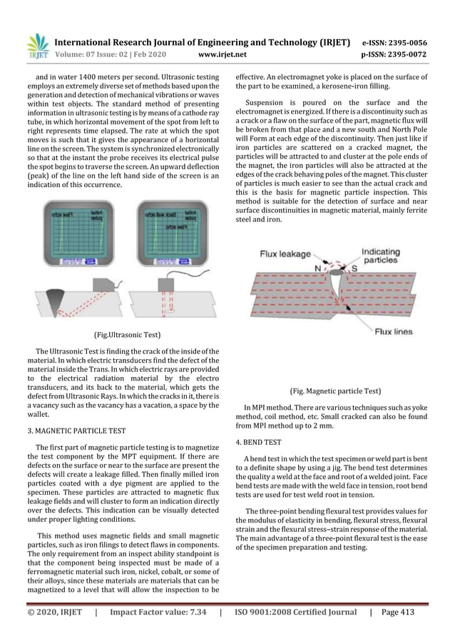 IRJET- Detection of Weld Metal Defects using DT and NDT -A Review | PDF