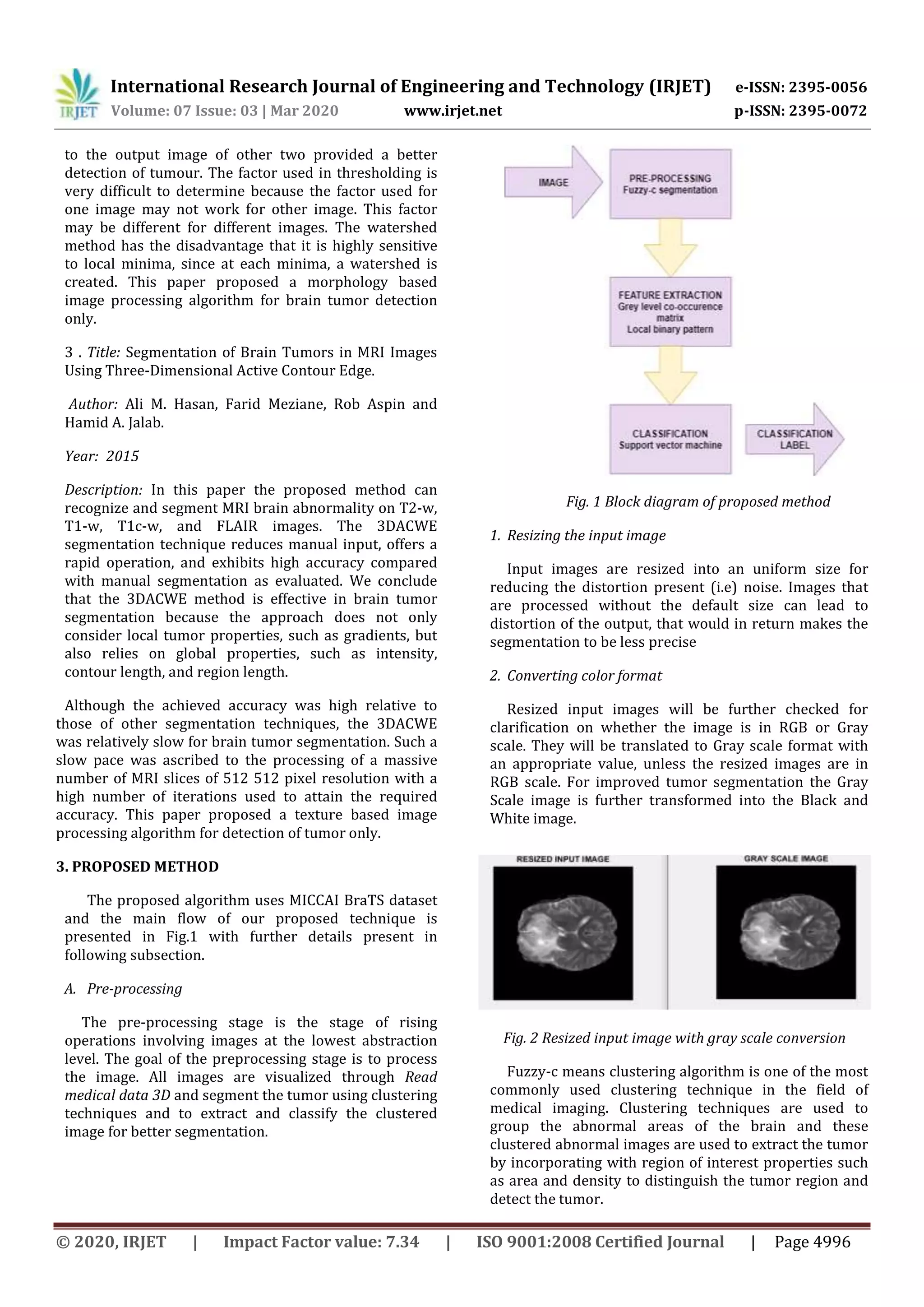 IRJET - An Efficient Approach for Multi-Modal Brain Tumor Classification using Texture Features ...