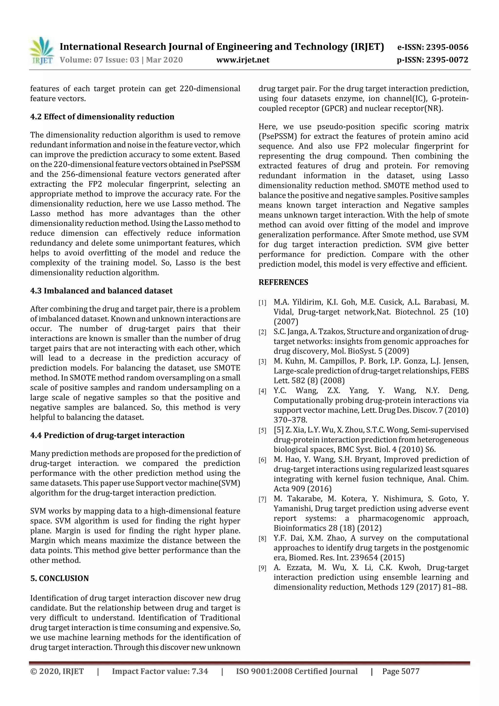 IRJET - A Framework for Predicting Drug Effectiveness in Human Body | PDF | Chemistry | Science