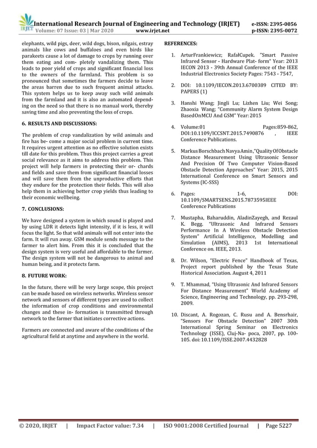 IRJET - Smart Crop Protection System from Animals using PIC | PDF ...