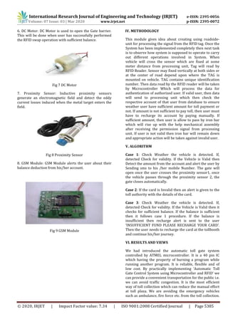 IRJET - Automatic Tollgate Control System using Microcontroller and RFID | PDF
