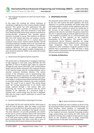 IRJET - Gesture Controlled Home Automation using CNN | PDF
