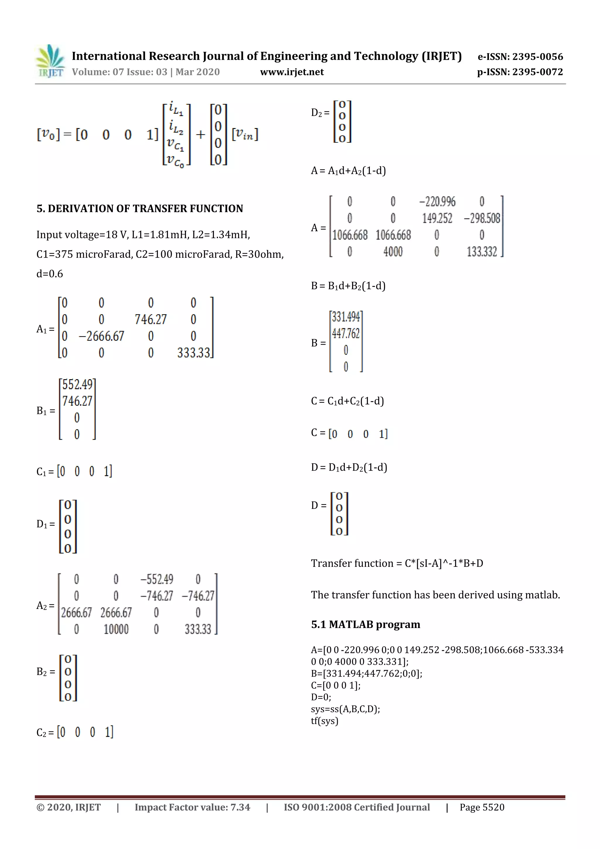 Irjet Closed Loop Control Of Non Isolated Positive Output Buck Boost Dc Dc Converter Pdf 