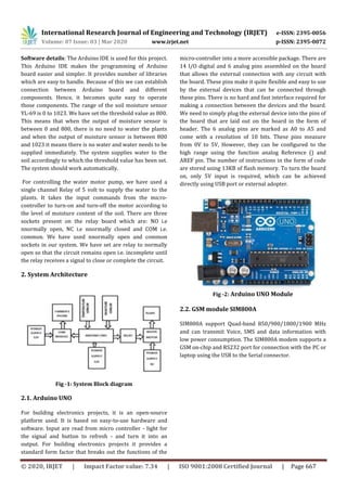 IRJET- Automatic Irrigation System using Arduino UNO | PDF