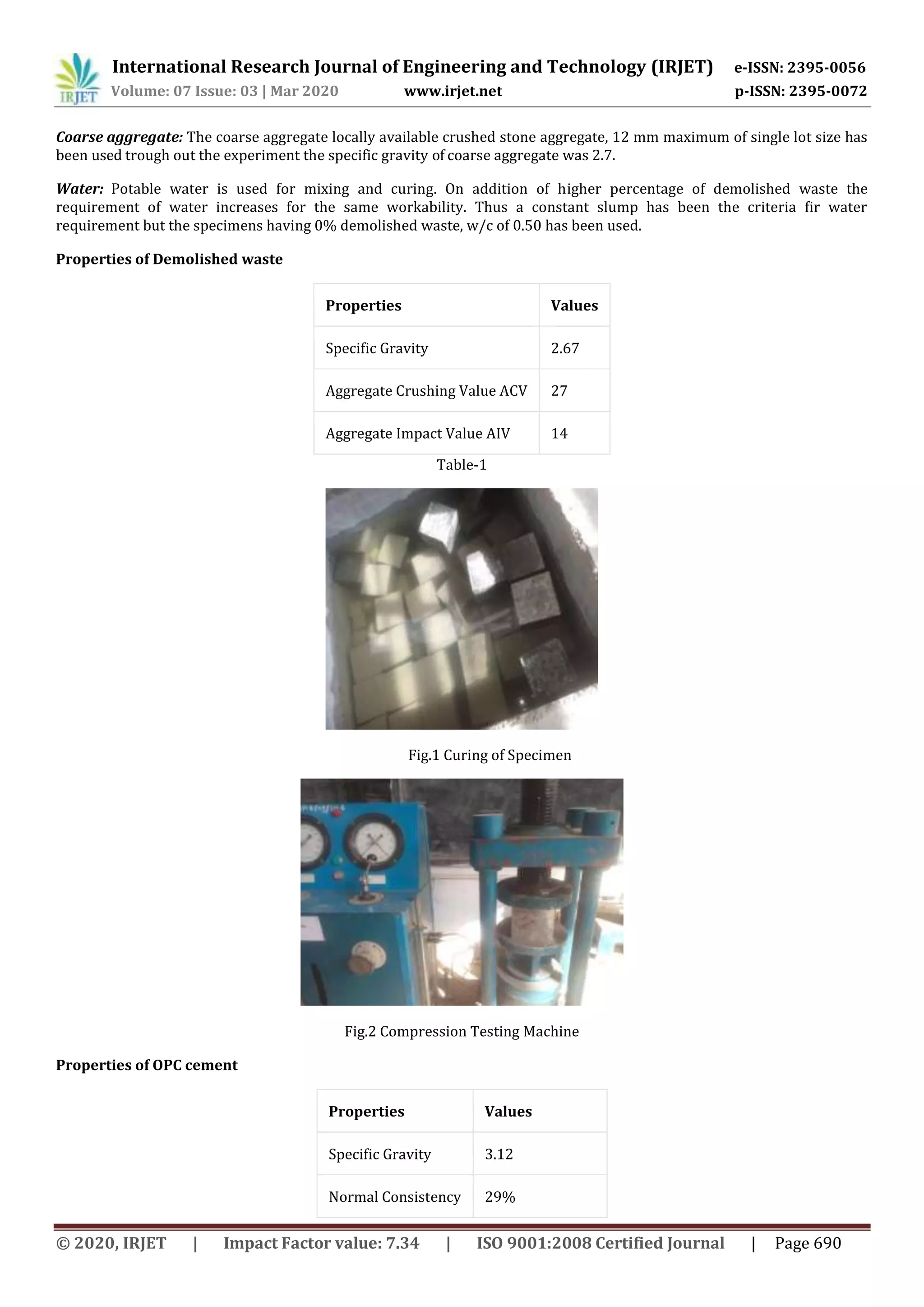 IRJET- Replacement of Fine Aggregate in Concrete using Construction ...