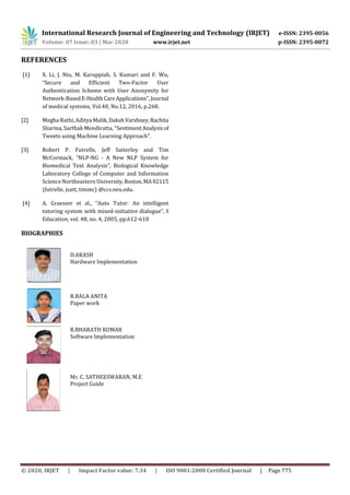 IRJET - Web-based Chatbot for Continuous Conversation using Artificial Intelligence | PDF