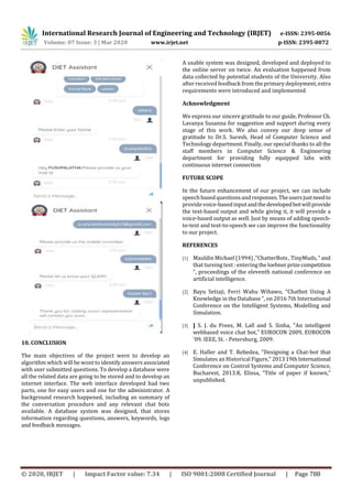 IRJET - College Enquiry Chatbot | PDF | Computing | Technology & Computing