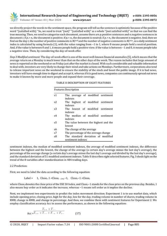 IRJET - Forecasting Stock Market Movement Direction using Sentiment Analysis and Support Vector ...