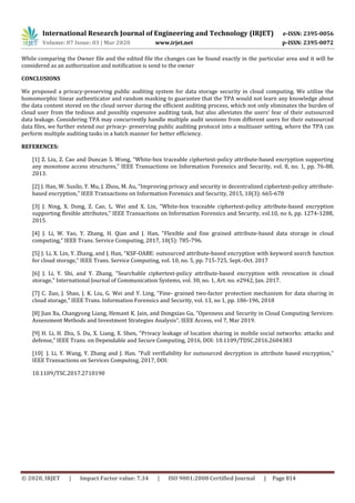 IRJET - Identifying Information Relocate with Reliable Estimation and Securing Data on Cloud ...