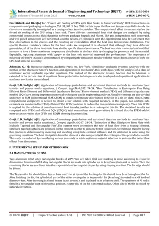 IRJET - Experimental Investigation of Heat Transfer through Rectangular ...