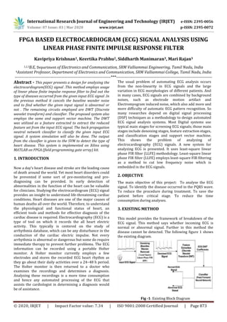 IRJET - FPGA based Electrocardiogram (ECG) Signal Analysis using Linear Phase Finite Impulse ...