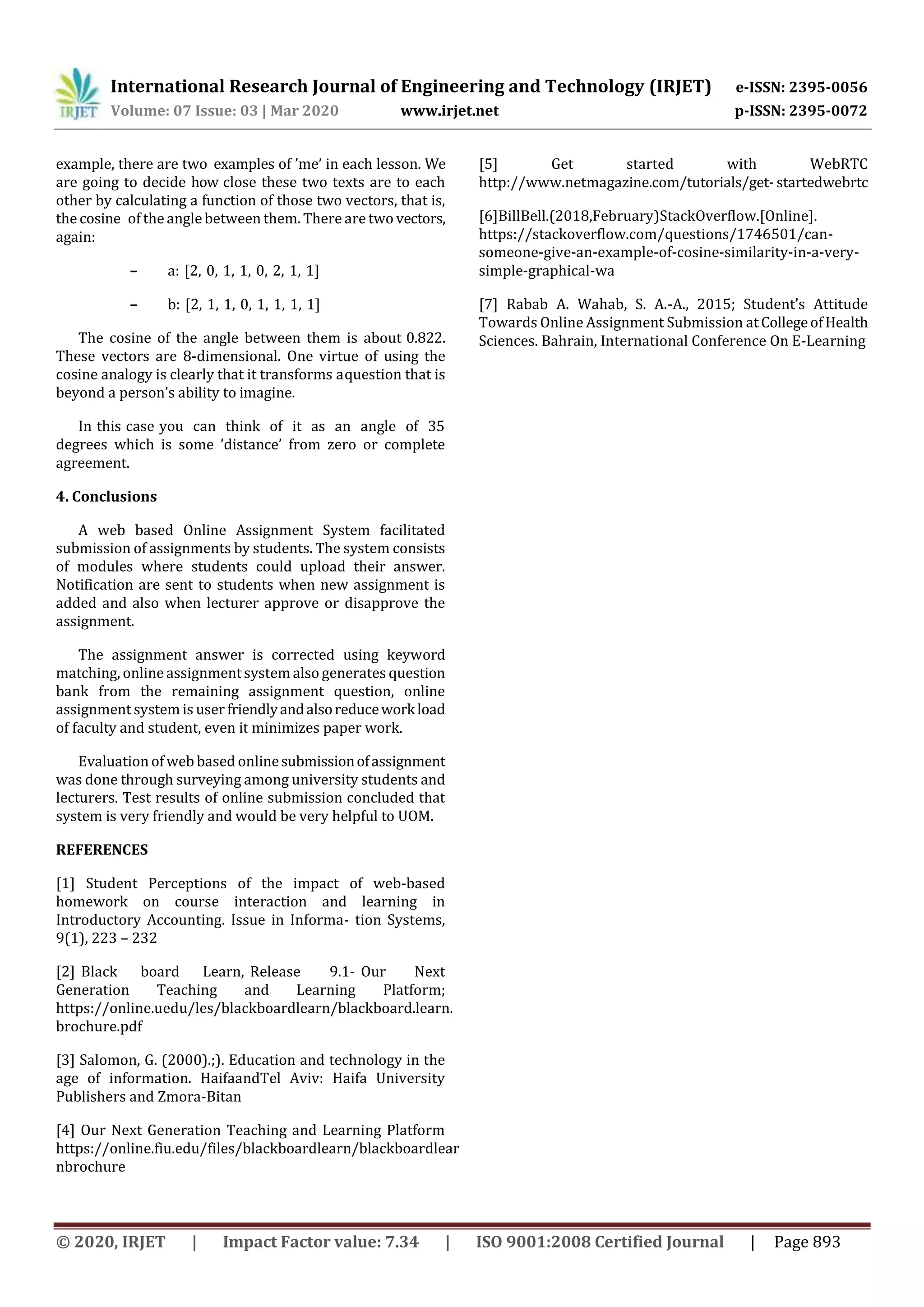 IRJET - Online Assignment System | PDF