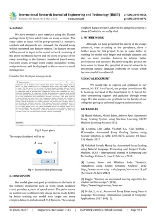 IRJET - Automated Essay Grading System using Deep Learning | PDF