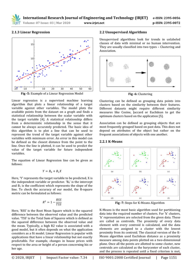IRJET - An Overview of Machine Learning Algorithms for Data Science | PDF