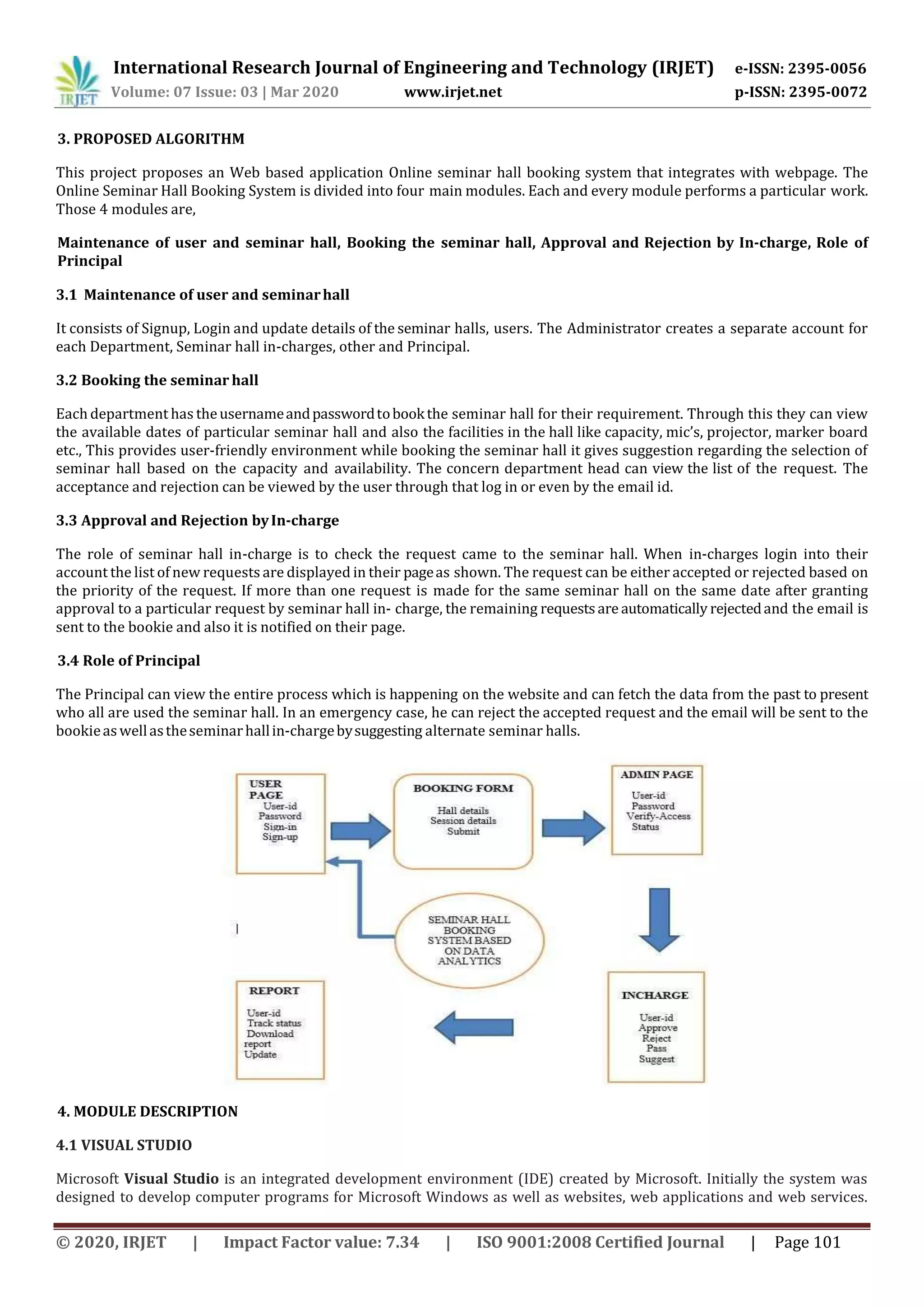 IRJET - Online Seminar Hall Booking System | PDF
