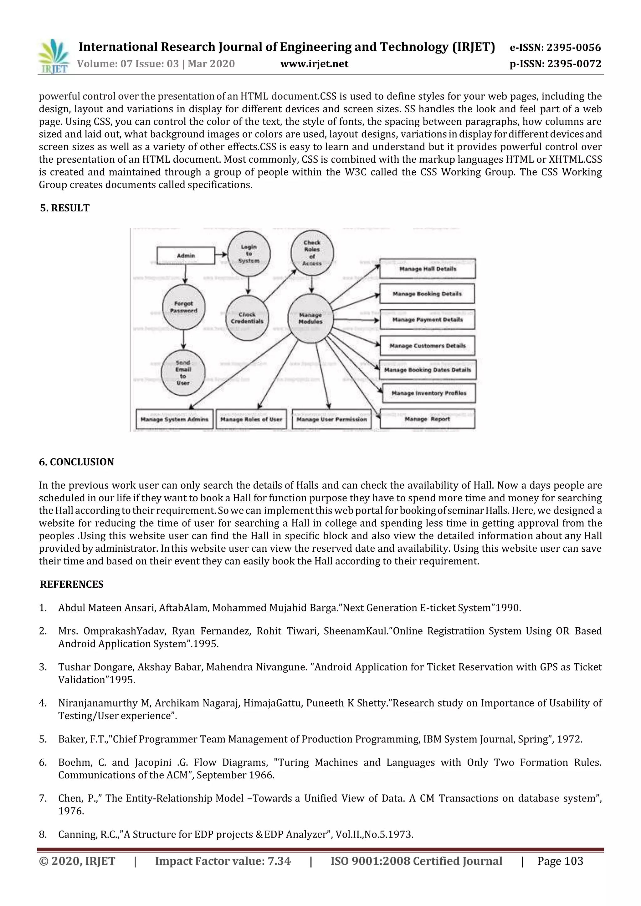 IRJET - Online Seminar Hall Booking System | PDF
