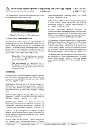 IRJET - Smart Lavatory with Automatic Cleansing System and Live Hygiene ...