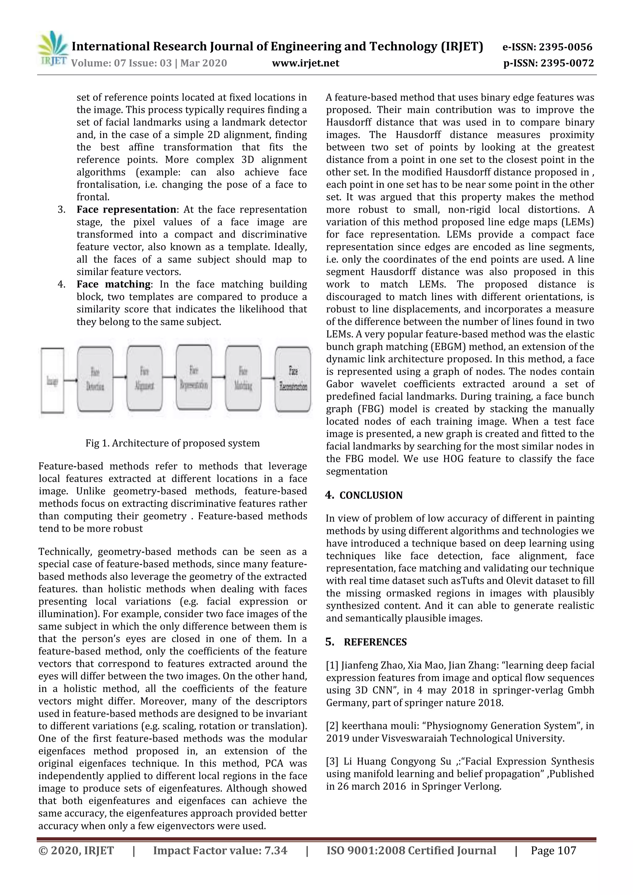 IRJET - Facial In-Painting using Deep Learning in Machine Learning | PDF