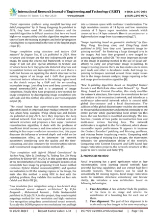 IRJET - Facial In-Painting using Deep Learning in Machine Learning | PDF