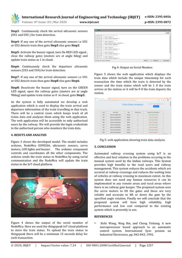 Irjet Automated Railway Crossing System Using Iot Pdf