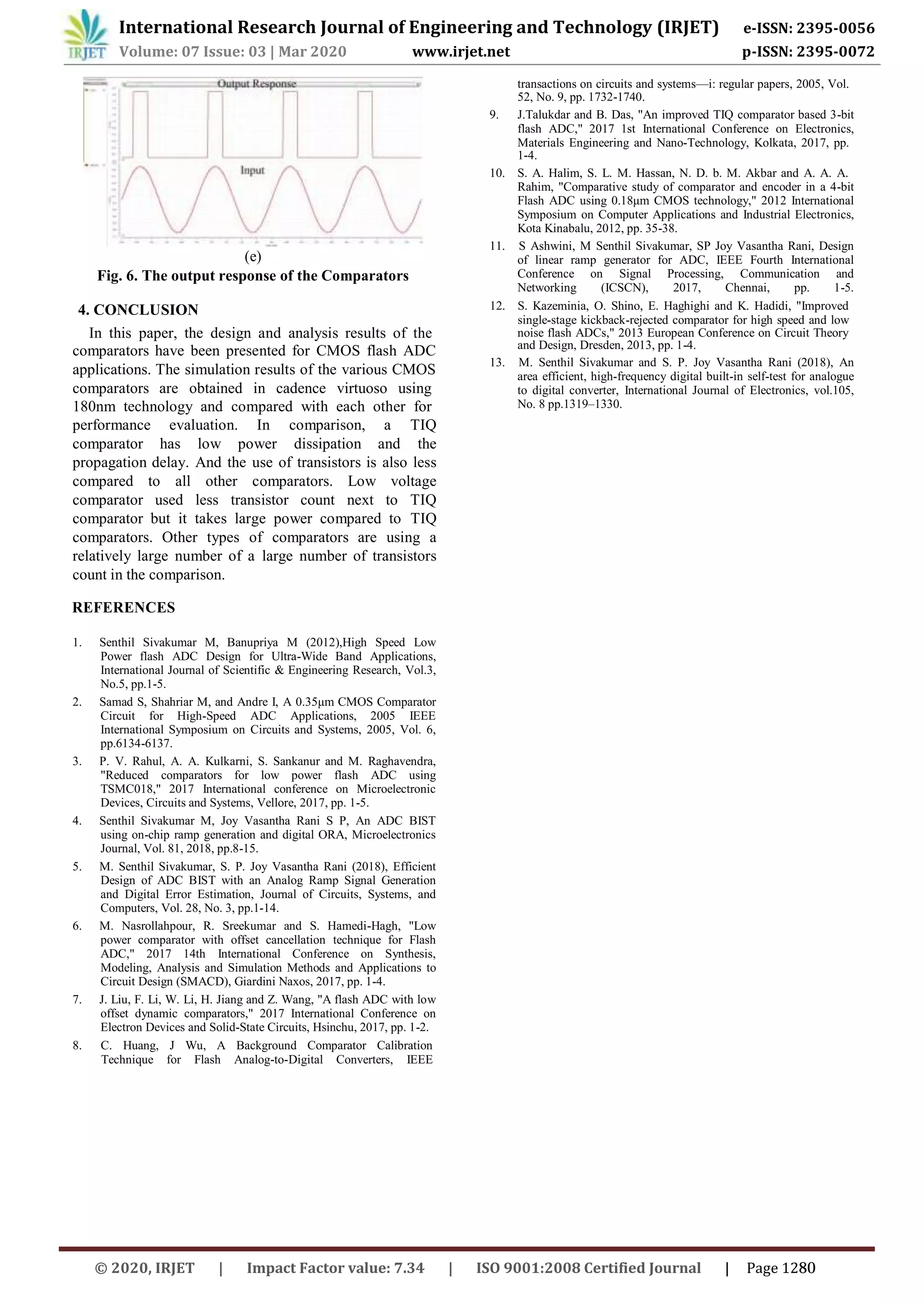IRJET - Design and Analysis of a Comparator for ADC in Tanner EDA | PDF