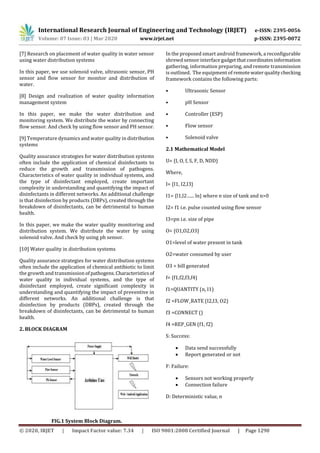 IRJET - Water Distribution and Monitoring System | PDF