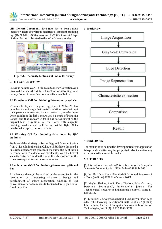 Irjet Fake Currency Detection App Pdf
