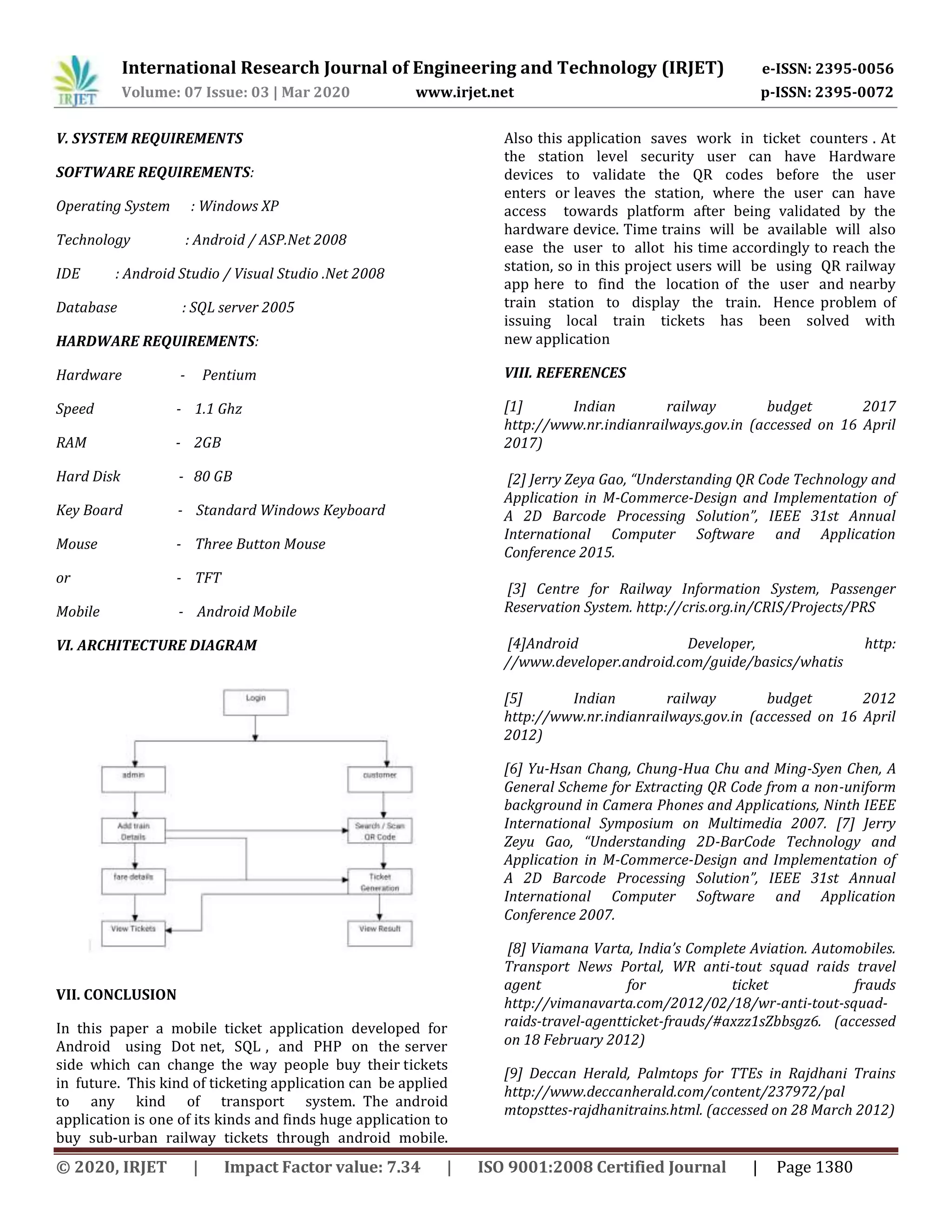IRJET - IRCTC-Railway Ticket Generation using QR Code in Android | PDF