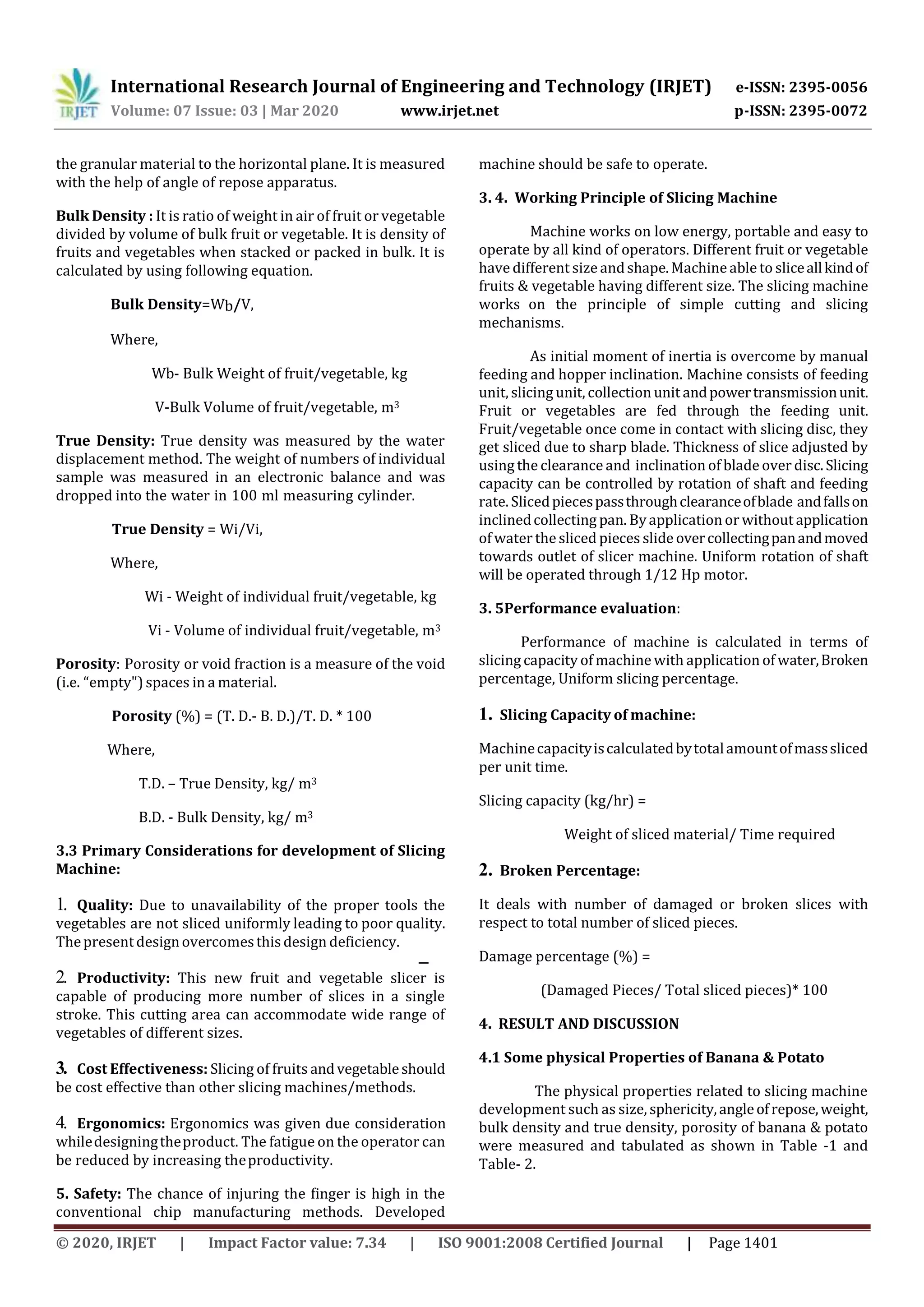 IRJET - Development of Fruit and Vegetable Slicing Machine | PDF