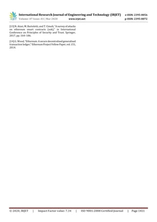 IRJET - Securing Aadhaar Details using Blockchain | PDF