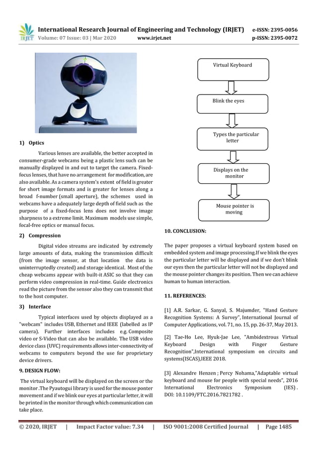 IRJET - Eyeblink Controlled Virtual Keyboard using Raspberry Pi | PDF