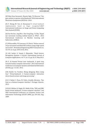 IRJET - Eyeblink Controlled Virtual Keyboard using Raspberry Pi | PDF