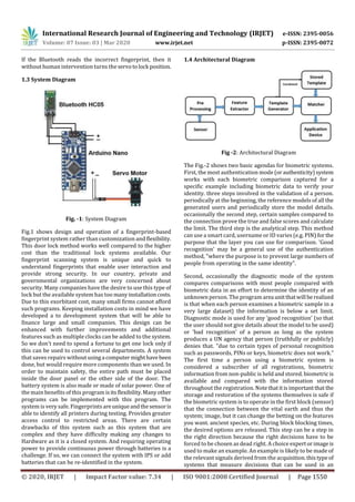 IRJET - Door Lock Control using Wireless Biometric | PDF
