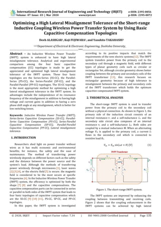 IRJET - Optimizing a High Lateral Misalignment Tolerance of the Short-Range Inductive Coupling ...