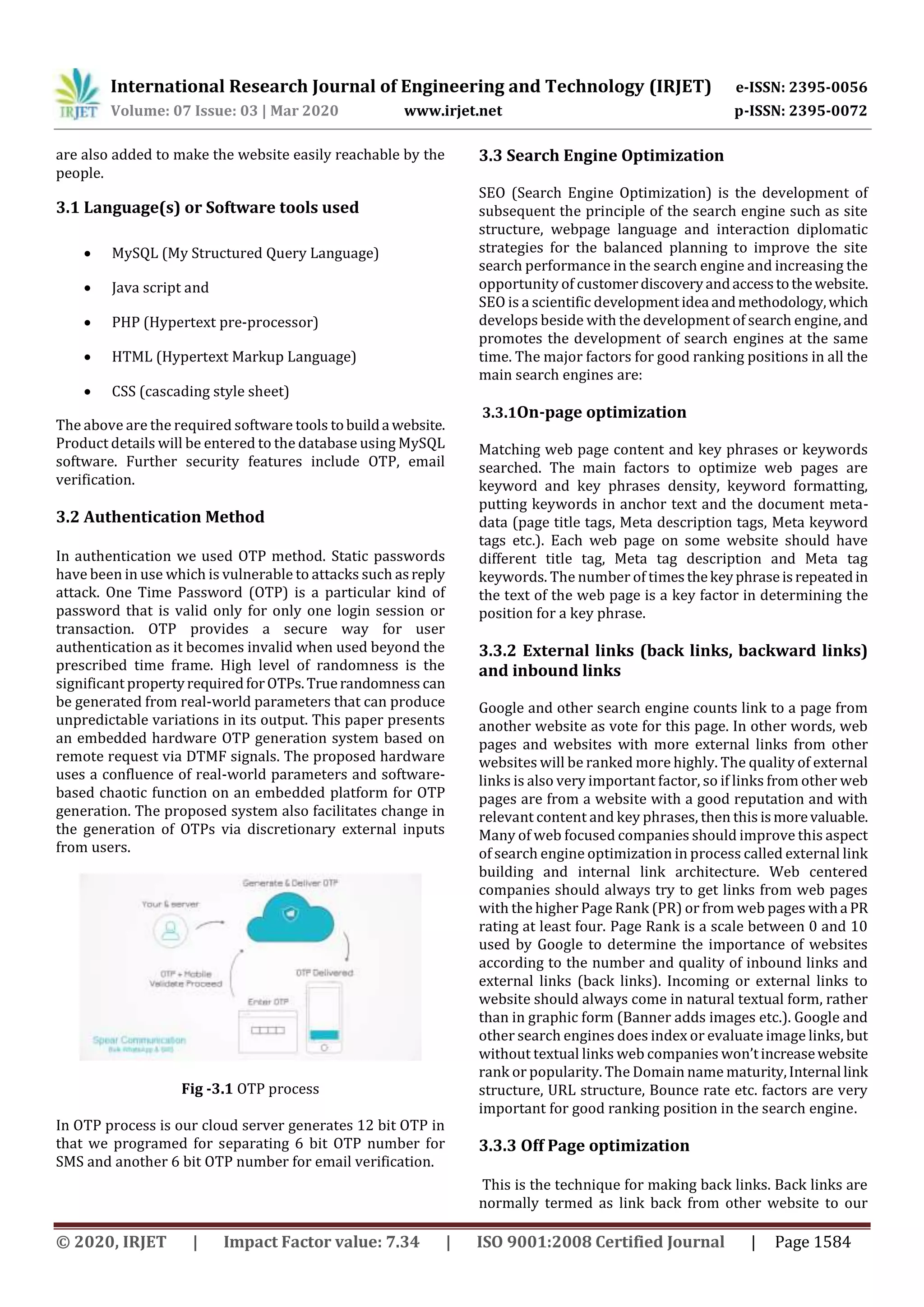 IRJET - E-Commerce Website With Enhanced Security | PDF