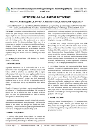 IRJET - IoT based LPG Gas Leakage Detection | PDF