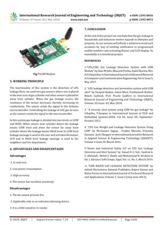 IRJET - IoT based LPG Gas Leakage Detection | PDF