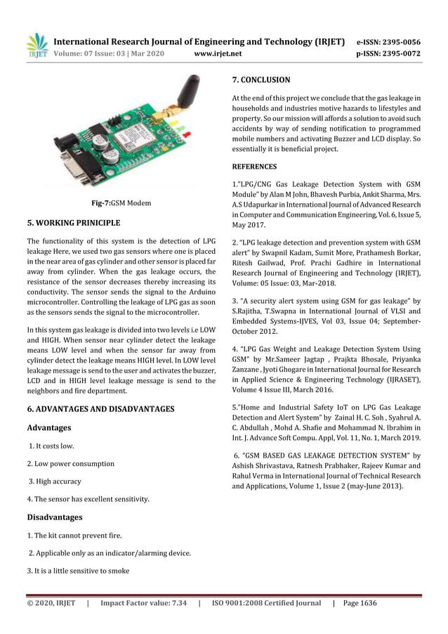 IRJET - IoT based LPG Gas Leakage Detection | PDF