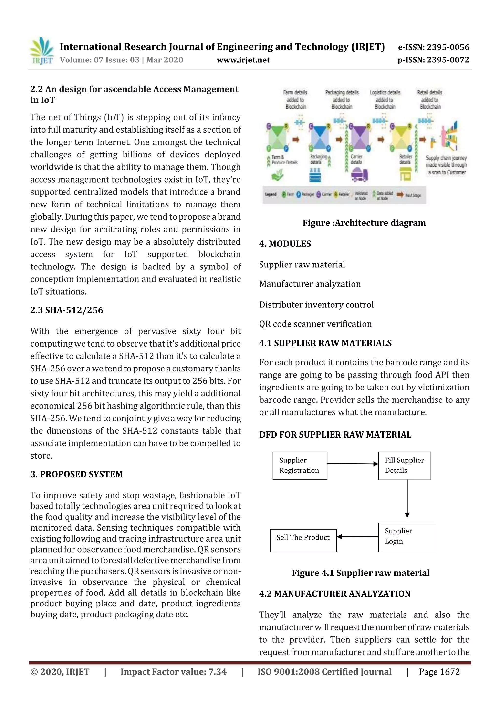 IRJET - Food Supply Chain Management using Blockchain in Food Traceability | PDF