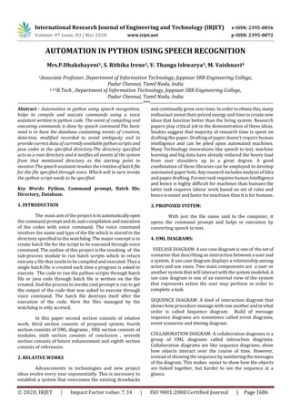 IRJET - Automation in Python using Speech Recognition | PDF