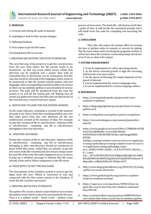 IRJET - Automation in Python using Speech Recognition | PDF