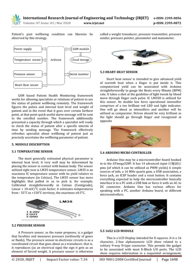 IRJET - Patient Health Monitoring System using IoT | PDF