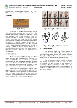 IRJET - Hand Gesture Recognition and Voice Conversion System using IoT | PDF