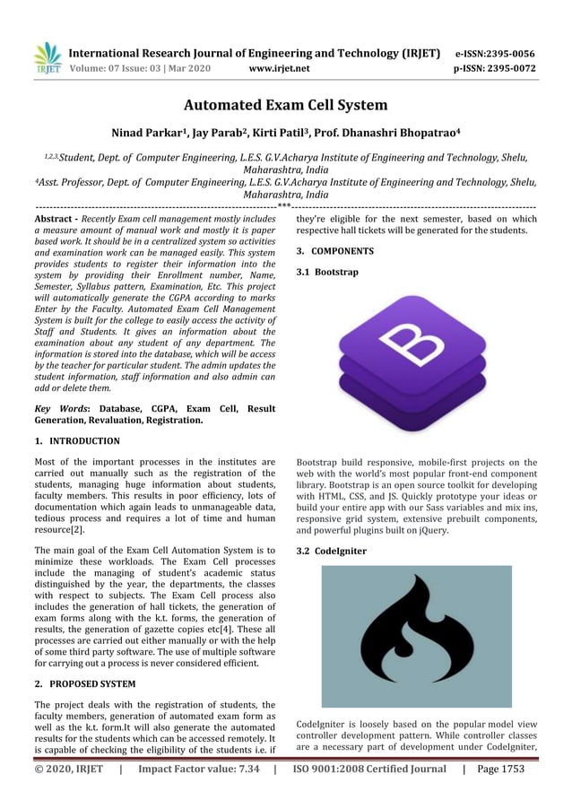IRJET - Automated Exam Cell System | PDF