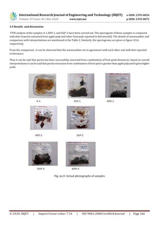 IRJET - Extraction and Characterization of Pectin from Waste Mixed Fruit Peels | PDF