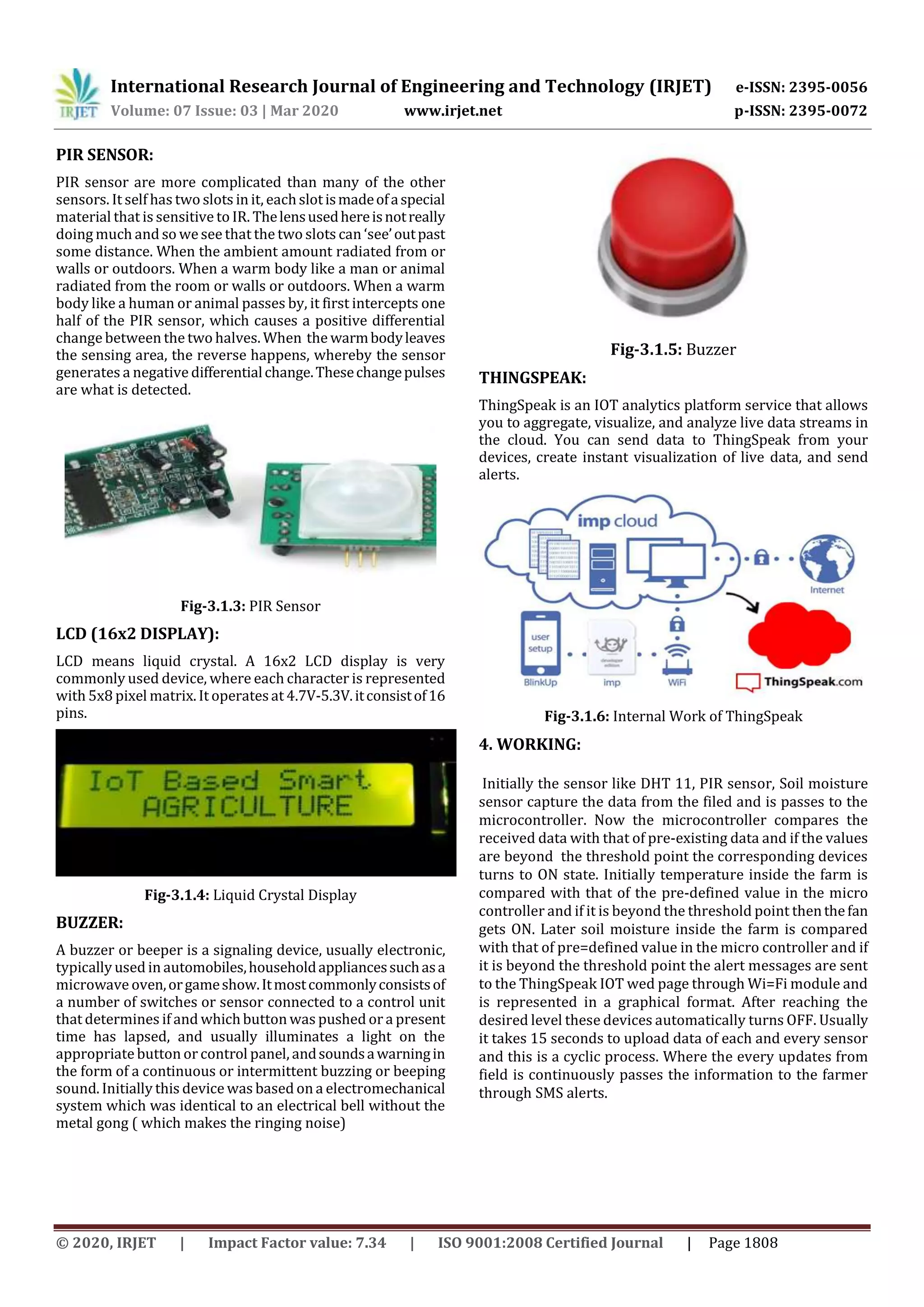 IRJET - IoT based Smart Agriculture Monitoring System | PDF