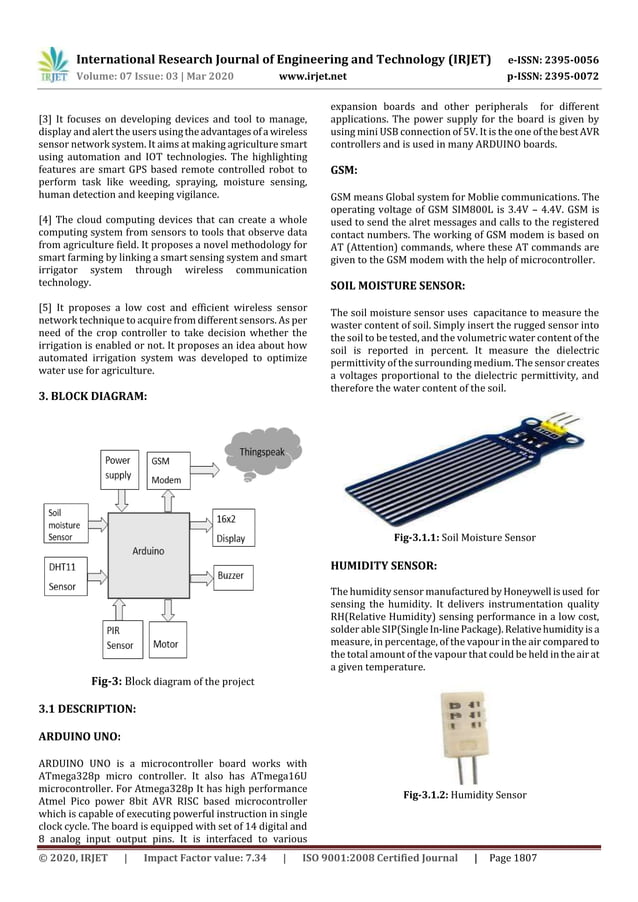 IRJET - IoT based Smart Agriculture Monitoring System | PDF